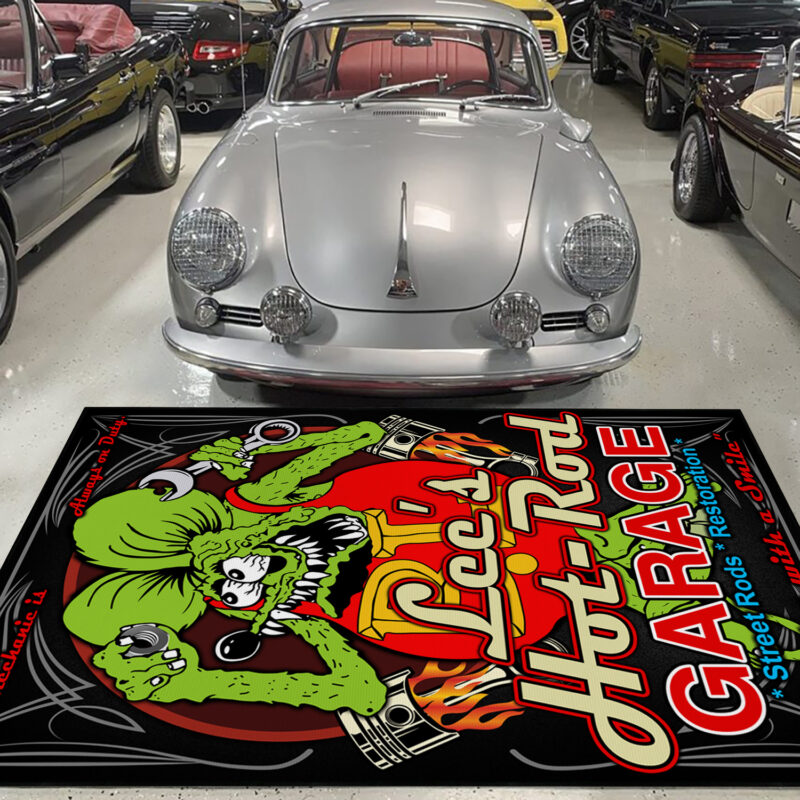 Rat Fink Personalized Hot Rod Area Rug Street Rods Restoration - Dingmun