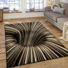 3D Checkered Vortex Optical Illusions Rug - Dingmun