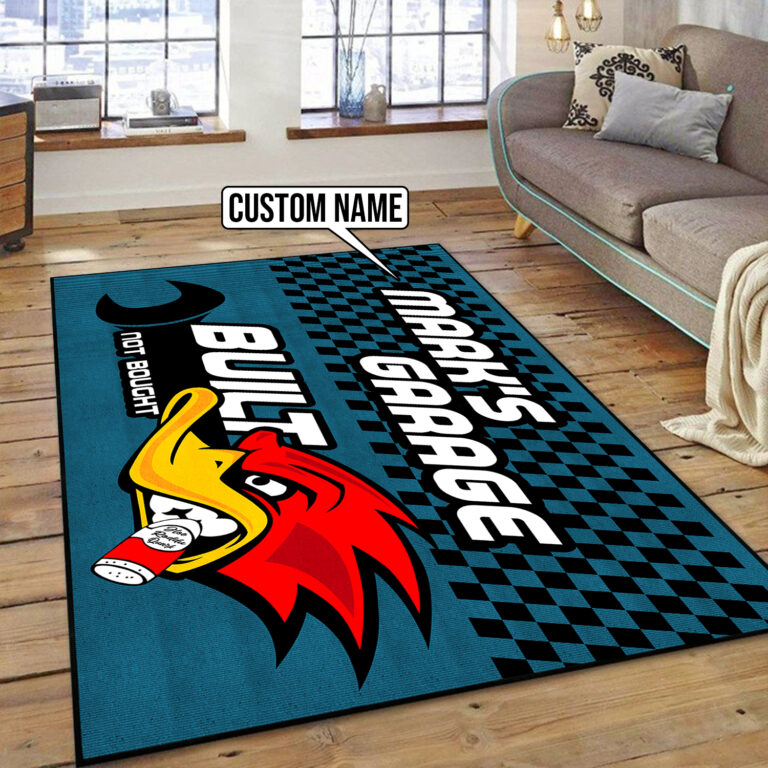 Personalized Built Not Bought Hot Rod Duck Rug - Dingmun