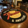 Fender Guitar Round Carpet Rock Floor Mats - Dingmun