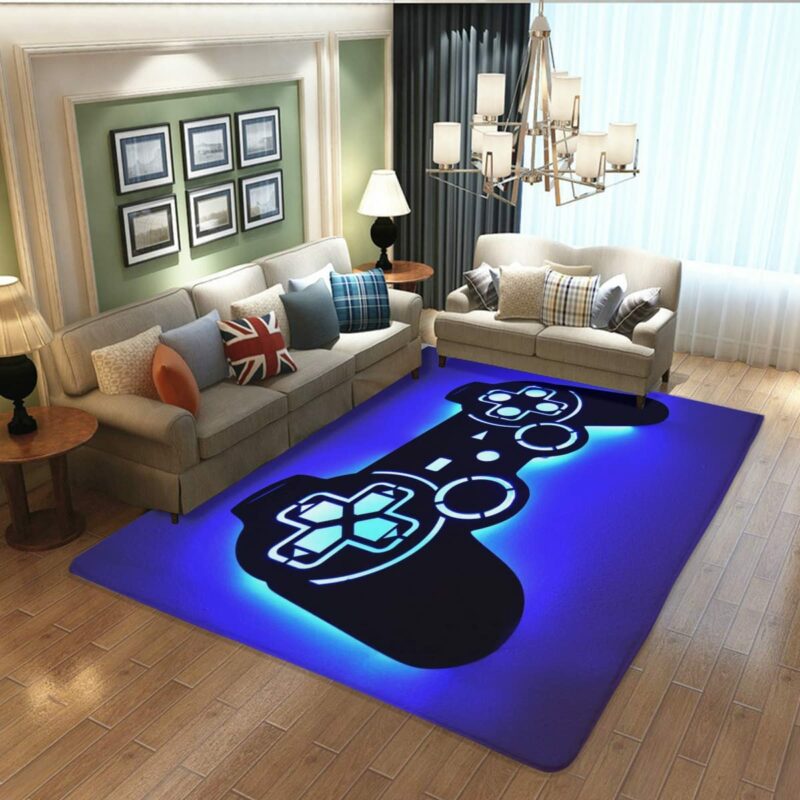 Gamer Controller Area Rug For Bedroom - Dingmun