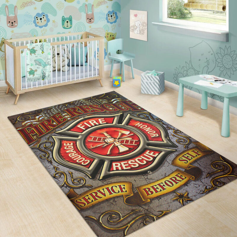 Fire Rescue Symbols Rug - Dingmun
