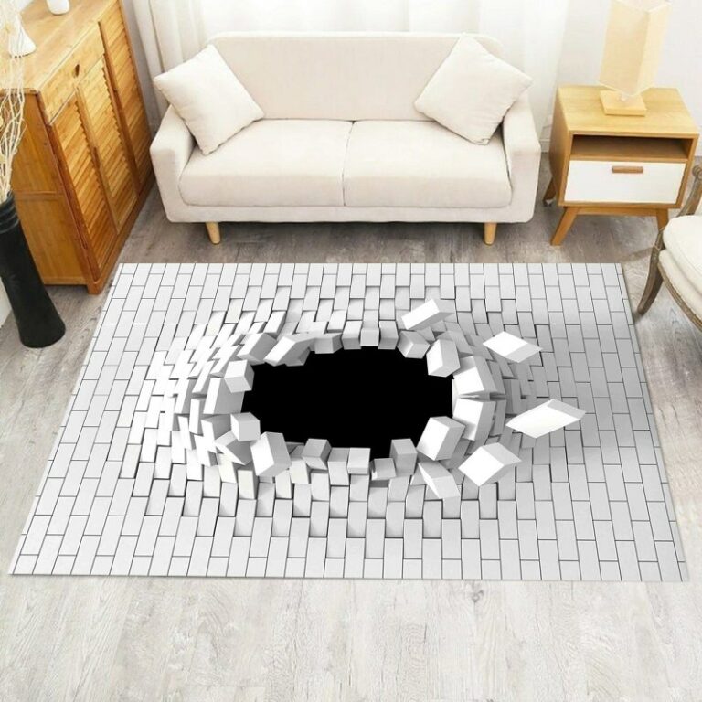 3D Square Vortex Illusion Rug - Dingmun