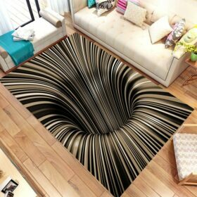3D Checkered Vortex Optical Illusions Rug - Dingmun