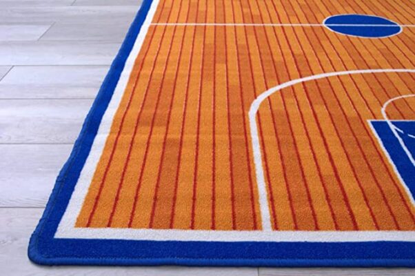 Basketball Court Sports Theme Area Rug - Dingmun