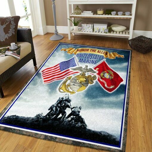Honor The Allen US Marine Corps Rug - Dingmun