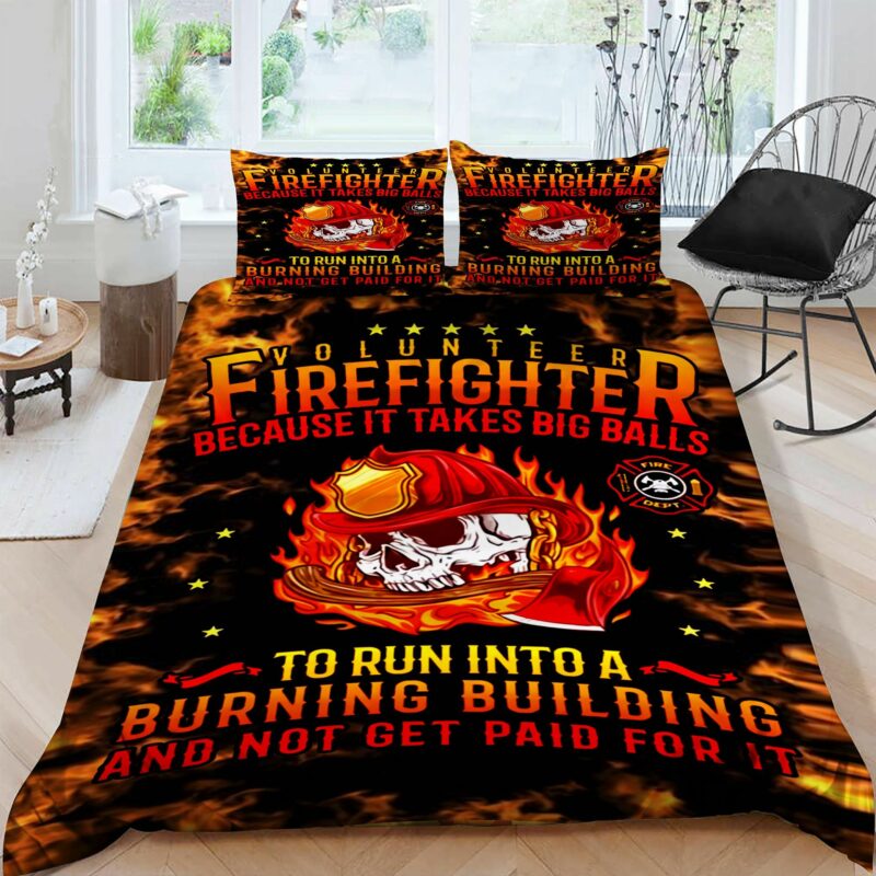 Volunteer Firefighter Quilt Bedding Set - Dingmun