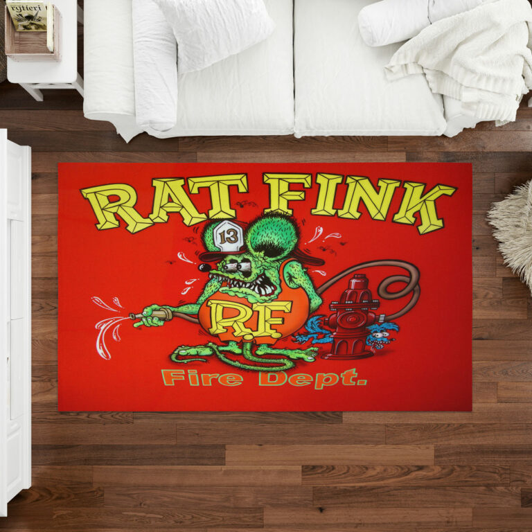 Rat Fink Fire Dept Area Rug - Dingmun