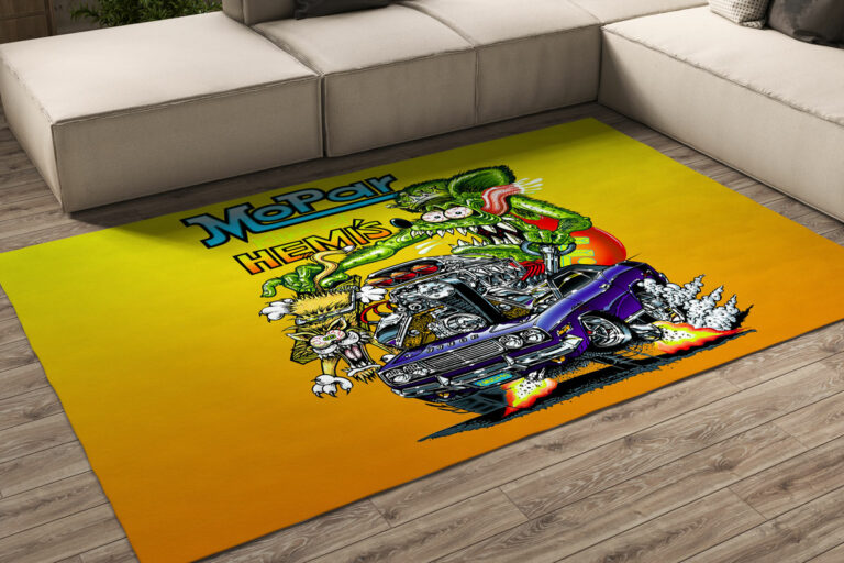 Rat Fink Mopar King Of Hemi's Rug - Dingmun