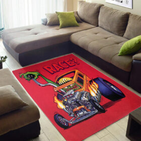 Rat Fink Race Hot Rod Area Rug - Dingmun