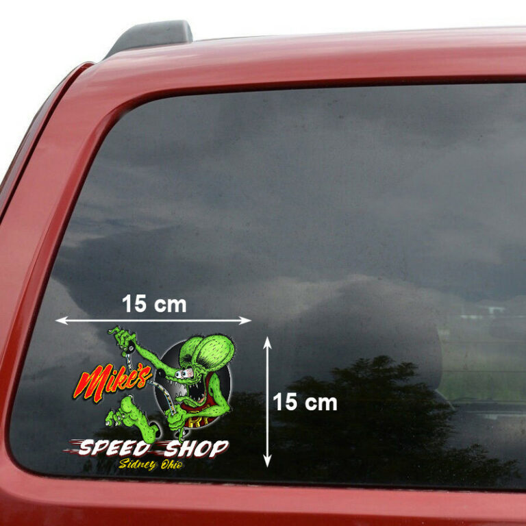 Personalized Hot Rod Garage Rat Fink Speed Shop Vinyl Stickers - Dingmun