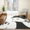 Audrey Hepburn Simplified Black And White Drawing Rug - Dingmun