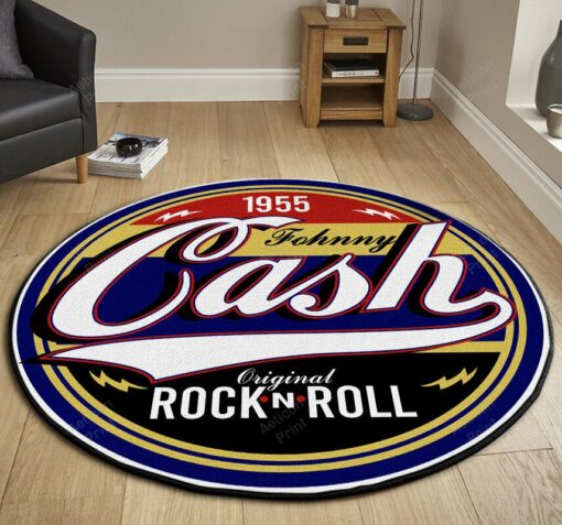 Original Rock And Roll 1955 Hot Rod Area Round Rug - Dingmun