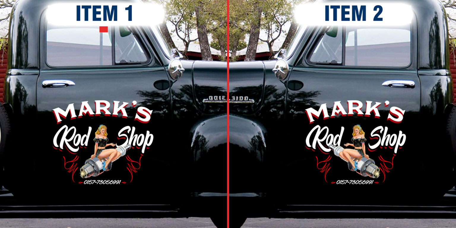 Pinup Girl Speed Shop Hot Rod Pinstripe Vinyl Decal For Car - Hot Rod ...