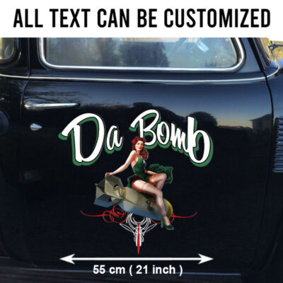 Personalized Hot Rod Pinup Girl Bomber Pinstriping Set 02 Vinyl ...