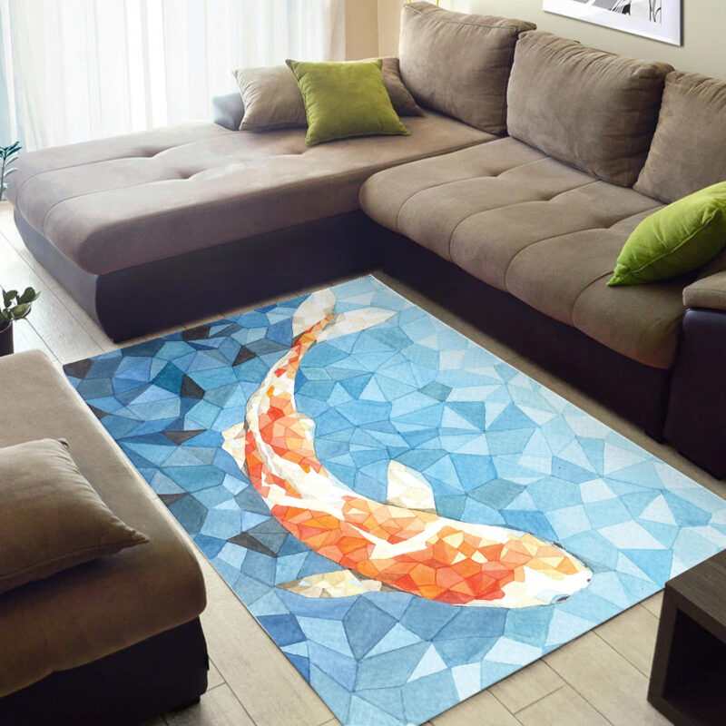 Geometric Koi Fish Rug - Dingmun
