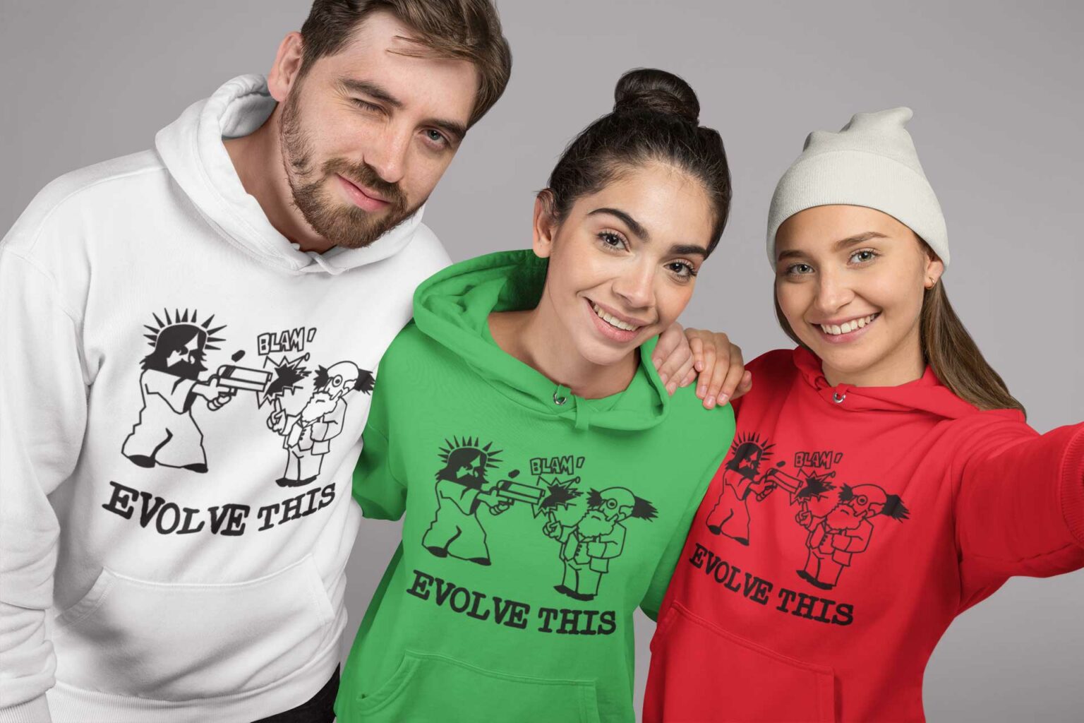 Jesus Shooting Darwin T Shirt - Dingmun