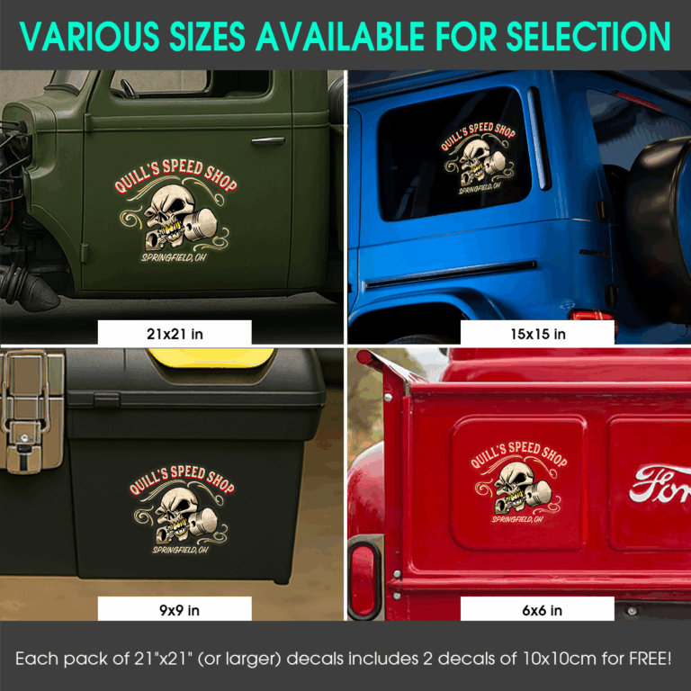 Skull And Bones Pinstripe Vinyl Decals For Trucks, Lowriders, Hot Rod ...