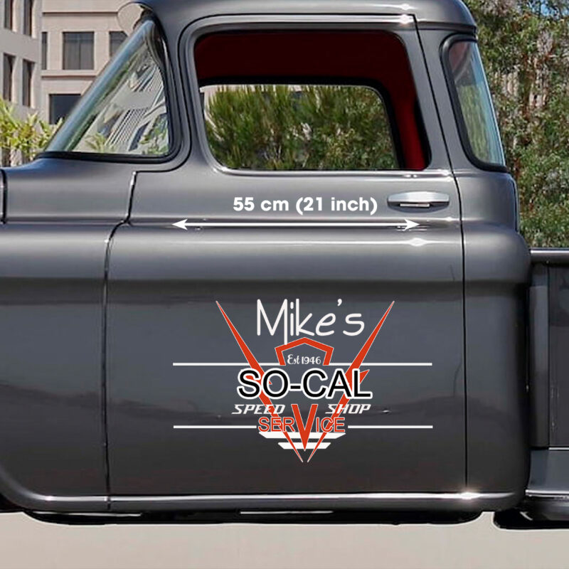 Personalized So-Cal Speed Shop Garage Vinyl Decals For Cars Side Doors ...