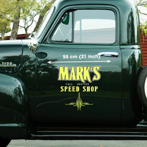 Vintage Truck Door Lettering Pinstripe Decals For Cars - Dingmun