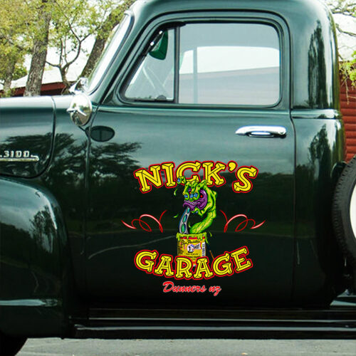 Rat Fink Monster Shifter Hot Rod Garage Vinyl Stickers - Dingmun