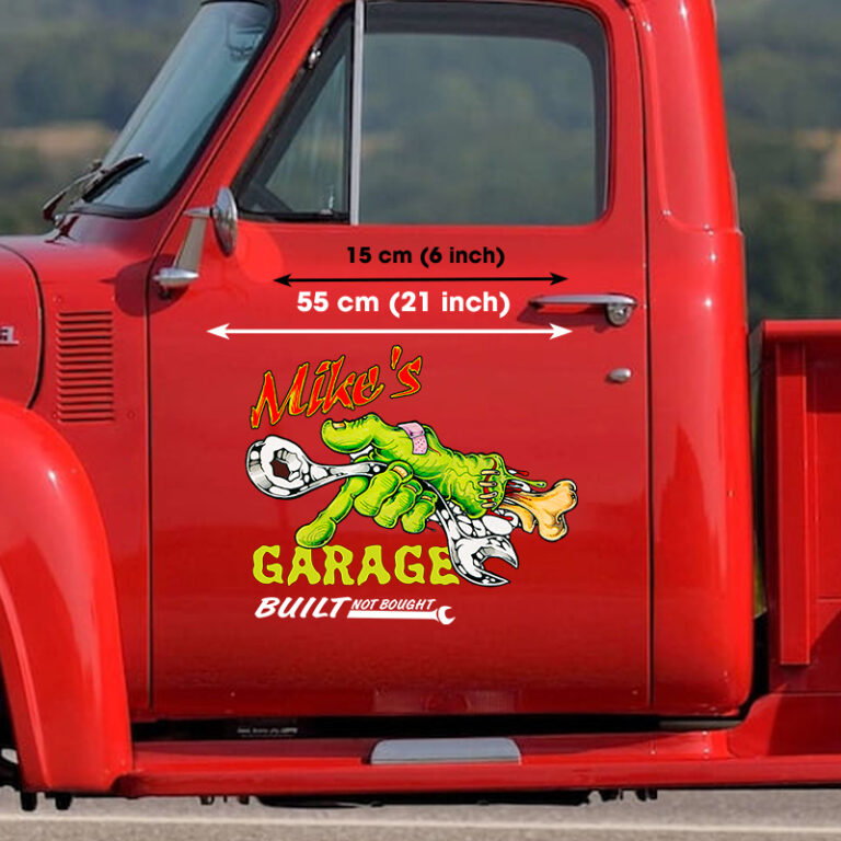 Personalized Hot Rod Rat Fink Hand Built Not Bought Truck Door Decals ...