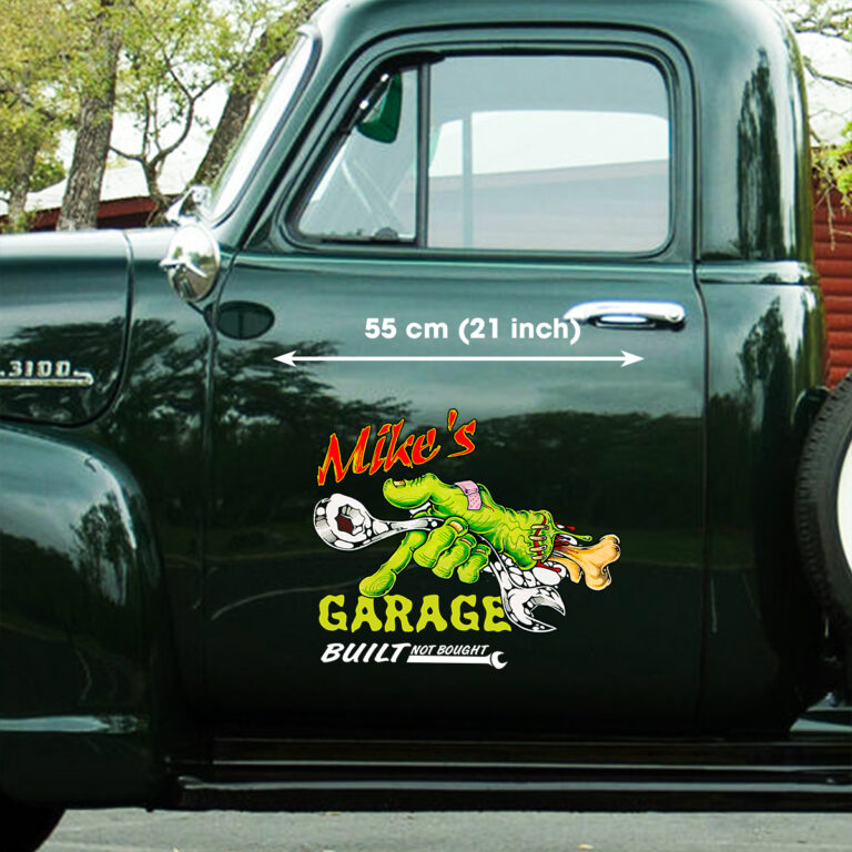 Personalized Hot Rod Rat Fink Hand Built Not Bought Truck Door Decals ...