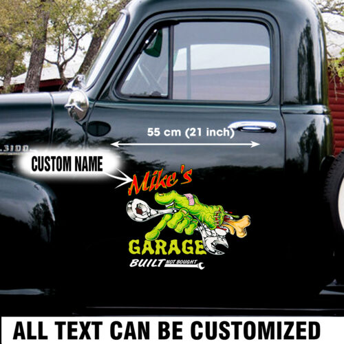 Personalized Hot Rod Rat Fink Hand Built Not Bought Truck Door Decals ...