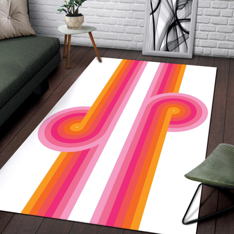 Funky 70's Vibe Pink Rug - Dingmun