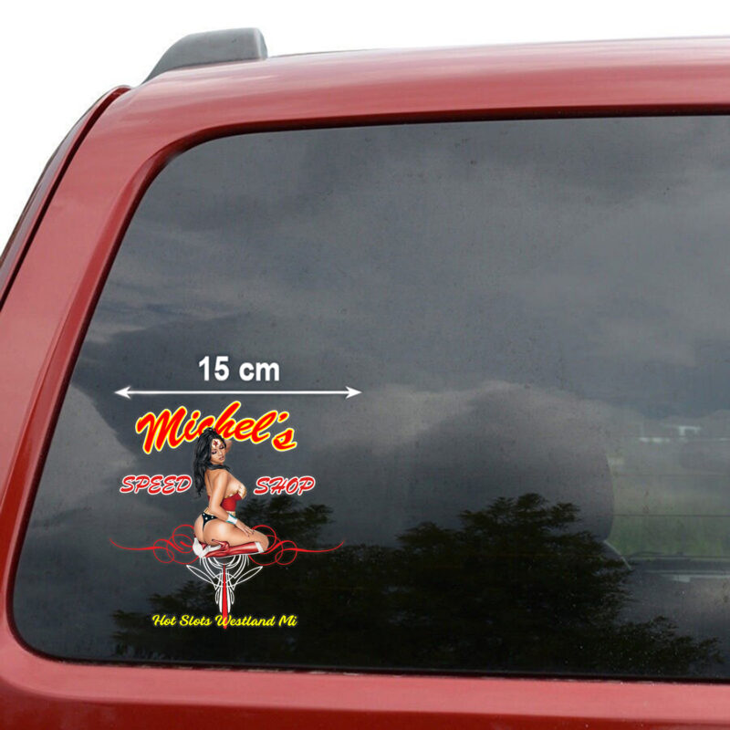 Pinup Wonder Woman Pinstripe Vinyl Decals Set 2 Pcs - Dingmun