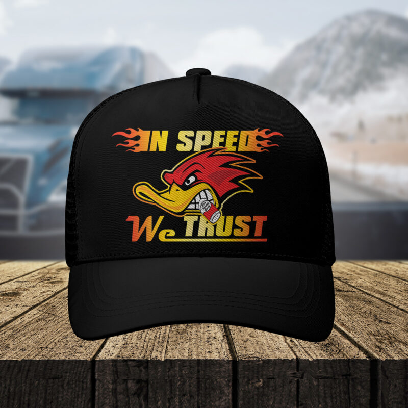Mr. Horsepower In Speed We Trust Hot Rod Trucker Hats - Dingmun