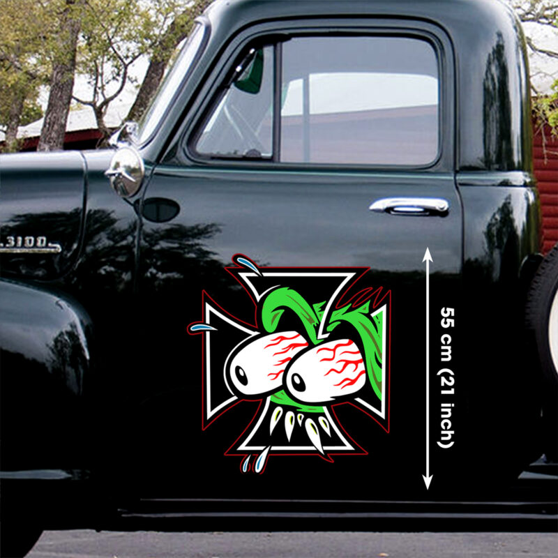 Rat Fink Hot Rod Monster Truck Window Stickers For Guys - Dingmun