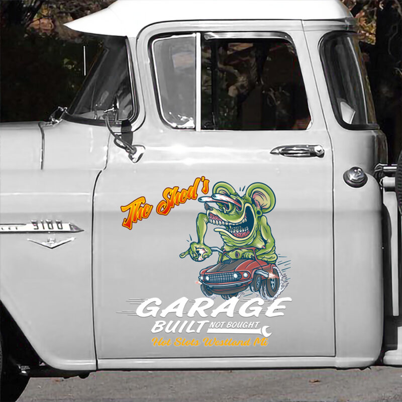 Personalized Rat Fink Outdoor Vinyl Graphic Decals For Car Side Door ...