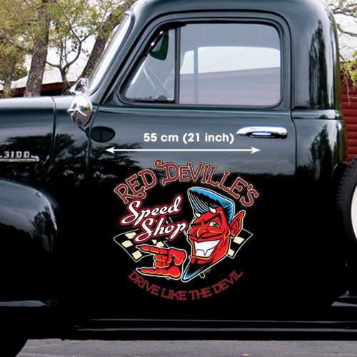 Hot Rod Rockabilly Devil Vinyl Stickers Decals For Cars - Dingmun