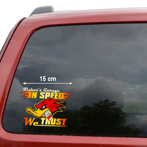 Personalized In Speed We Trust Mr. Horsepower Large Side Decals - Big ...