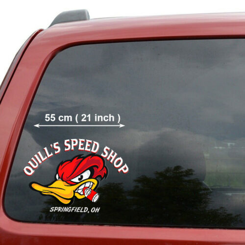 2 Pcs Personalized Hot Rod Duck Hot Rod Garage Vinyl Decals For Side ...