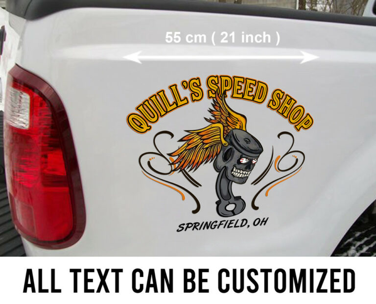 Piston Garage Lowbrow Art Hot Rod Garage Flying Piston Set 02 Vinyl ...