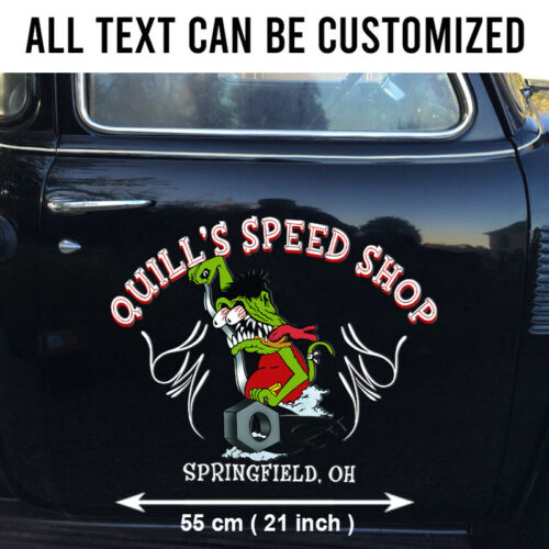 Lowbrow Art Kustom Kulture Rat Fink Door Car Graphic Decals - Dingmun