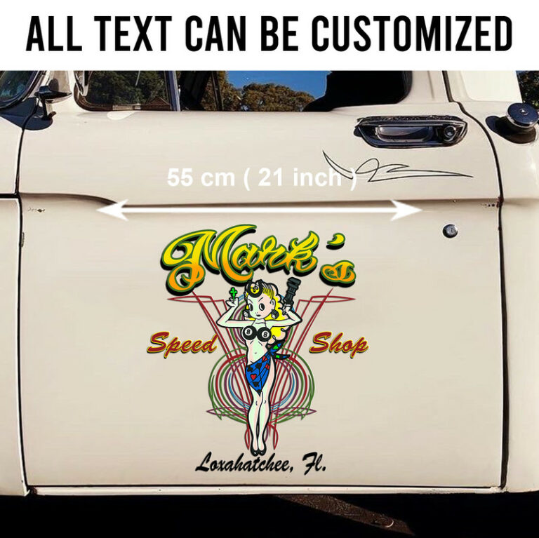 Lady Luck Pinstripe Vinyl Decal For Truck, Lowrider, Hot Rod Car Set 2 ...