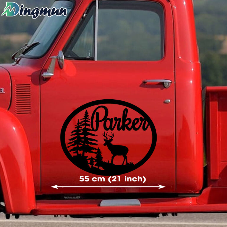 Personalized Deer Hunting Black Decals Stickers For Cars - Dingmun