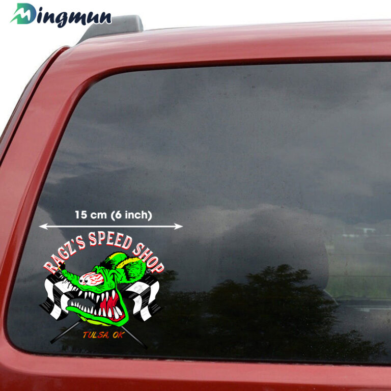 Customizable Hot Rod Rat Fink Speed Shop With Flag Large Car Vinyl ...