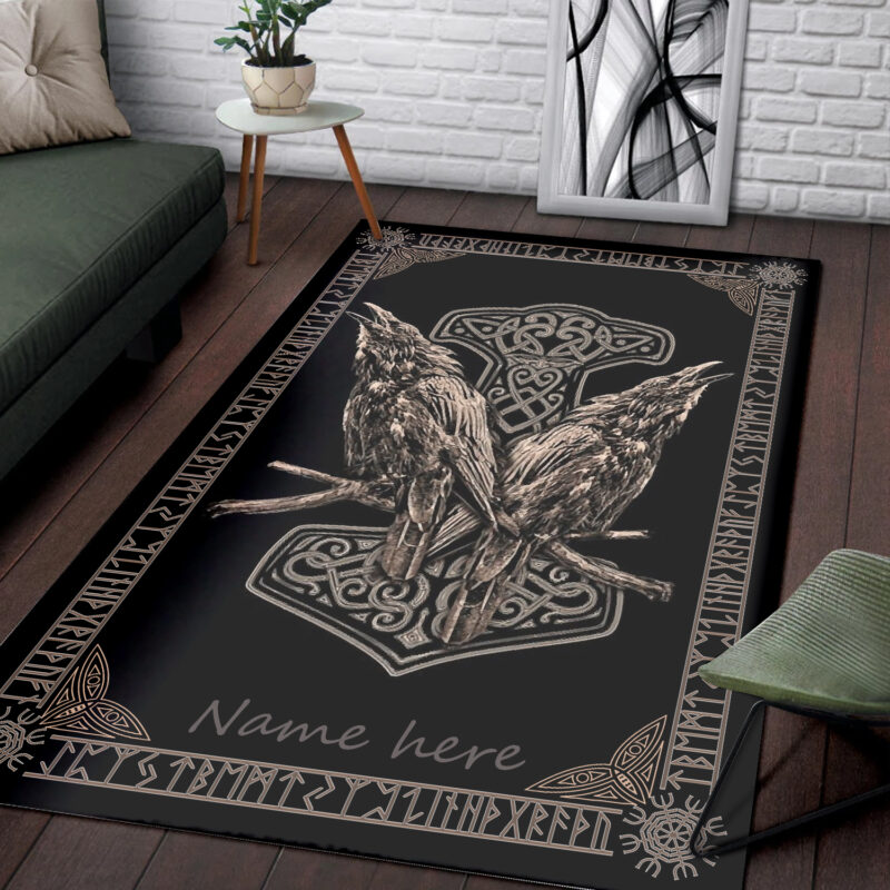 Epic Thor Hammer Hugin Munin Odin Wodan Viking Norse Mythology Runes ...