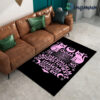 Kawaii Pink Pastel Goth Ouija Board Creepy Cute Cat Area Rug - Dingmun
