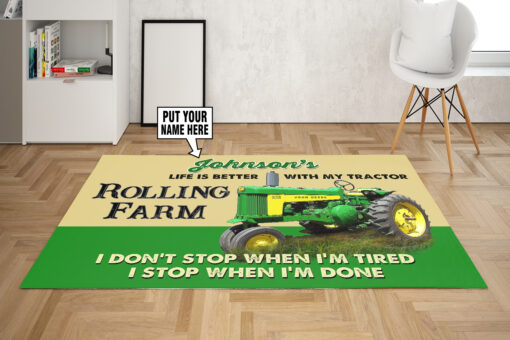 John Deere Rug Rolling Farm Life Is Better With My Tractor - Dingmun