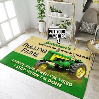 John Deere Rug Rolling Farm Life Is Better With My Tractor - Dingmun