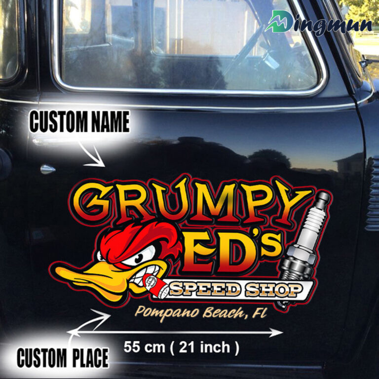 Personalized Mr Horsepower Hot Rod Duck And Spark Plug Vinyl Door ...