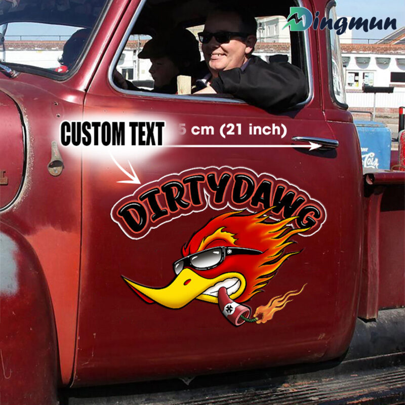 Hot Rod Mr. Horsepower Woodpecker Sticker Car Decals Personalized - Dingmun