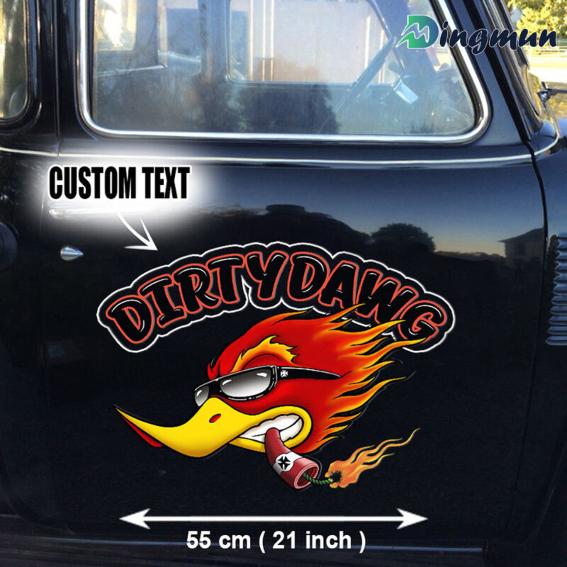 Hot Rod Mr. Horsepower Woodpecker Sticker Car Decals Personalized - Dingmun