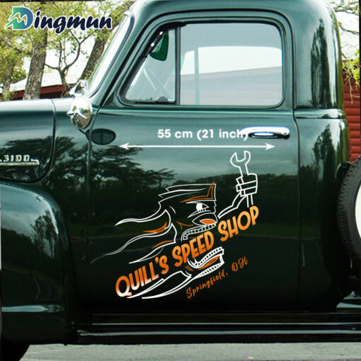 Large Personalized Hot Rod Pinstripe Vinyl Decals For Cars - Dingmun