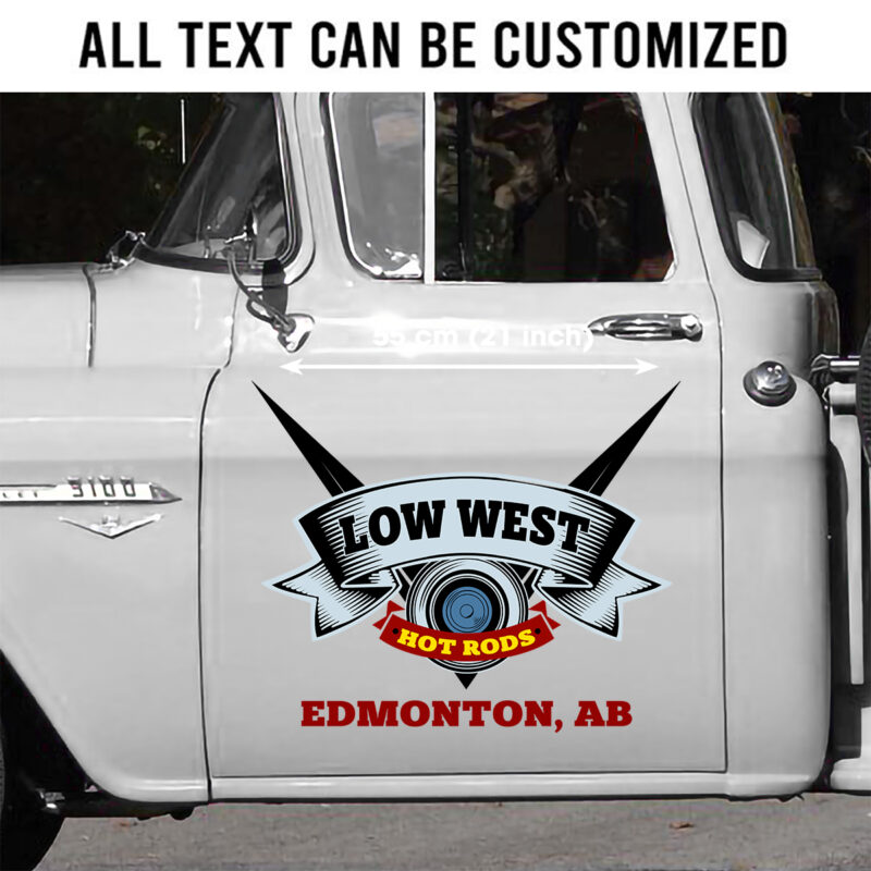 Low West V8 Car Side Decals And Graphics Set 2 Pcs - Dingmun